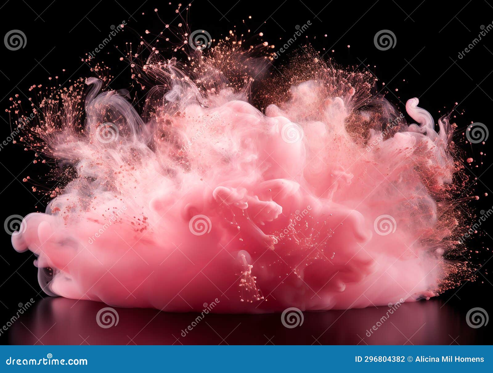 Dynamic Explosion of Colored Smoke. Design Concept Stock Illustration ...
