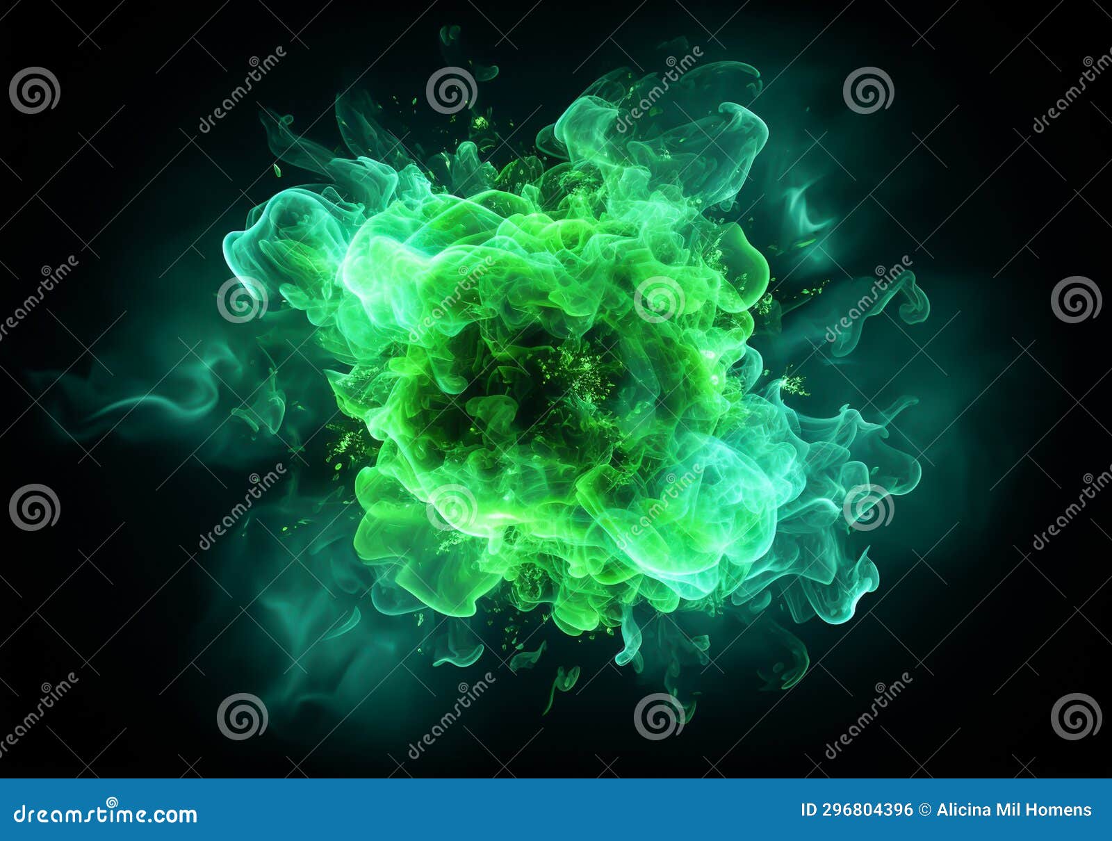 Dynamic Explosion of Colored Smoke. Design Concept Stock Illustration ...