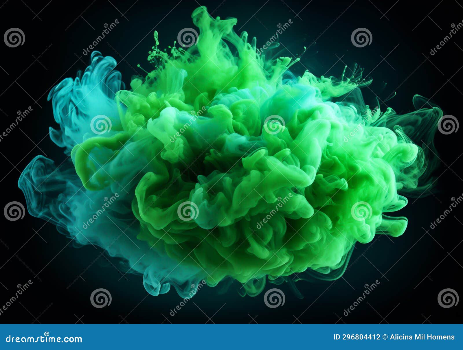 Dynamic Explosion of Colored Smoke. Design Concept Stock Illustration ...