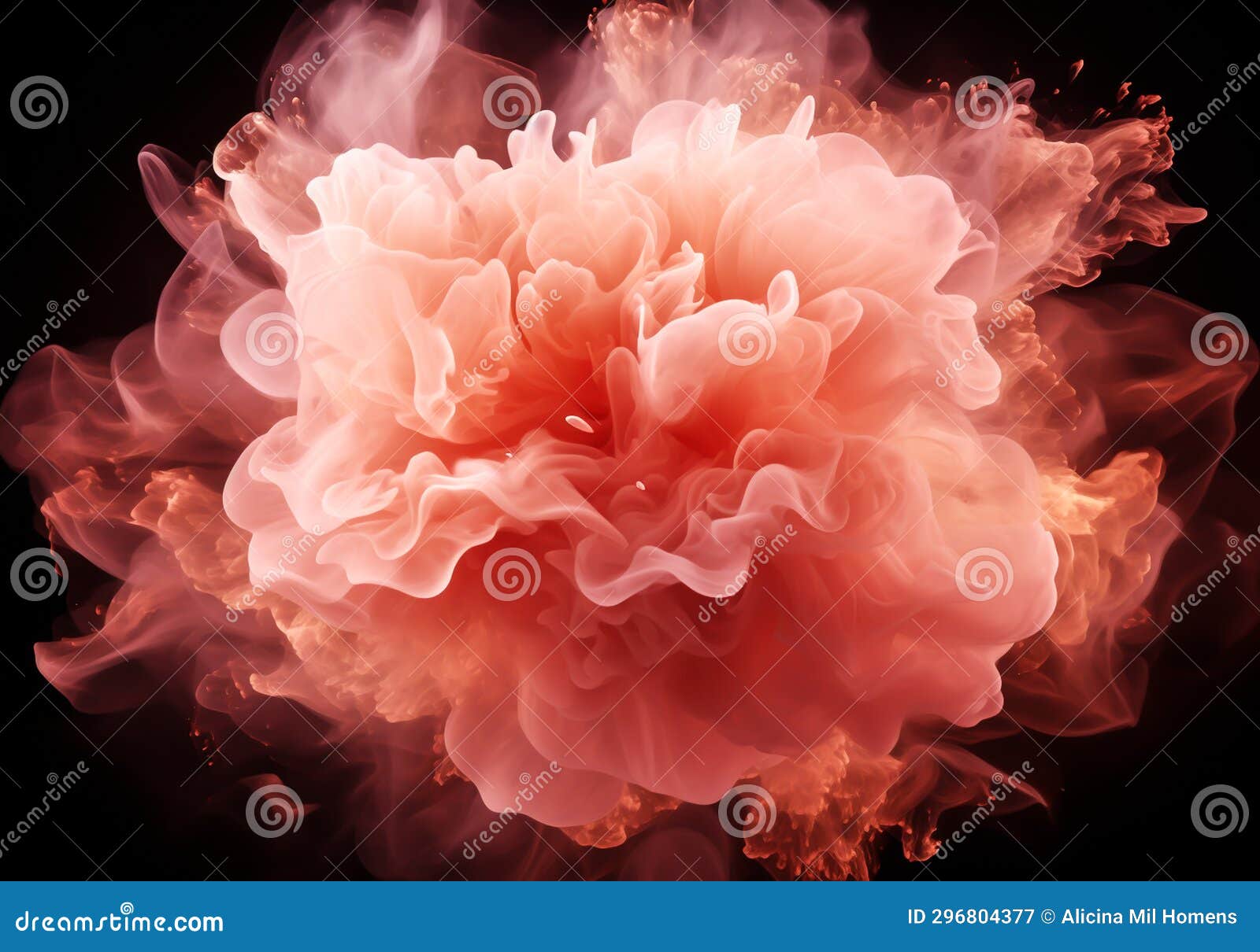 Dynamic Explosion Of Colored Smoke. Design Concept. Generative AI Stock ...