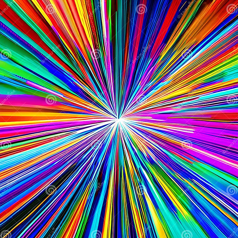 A Dynamic Explosion of Colorful Geometric Patterns, Radiating Energy ...