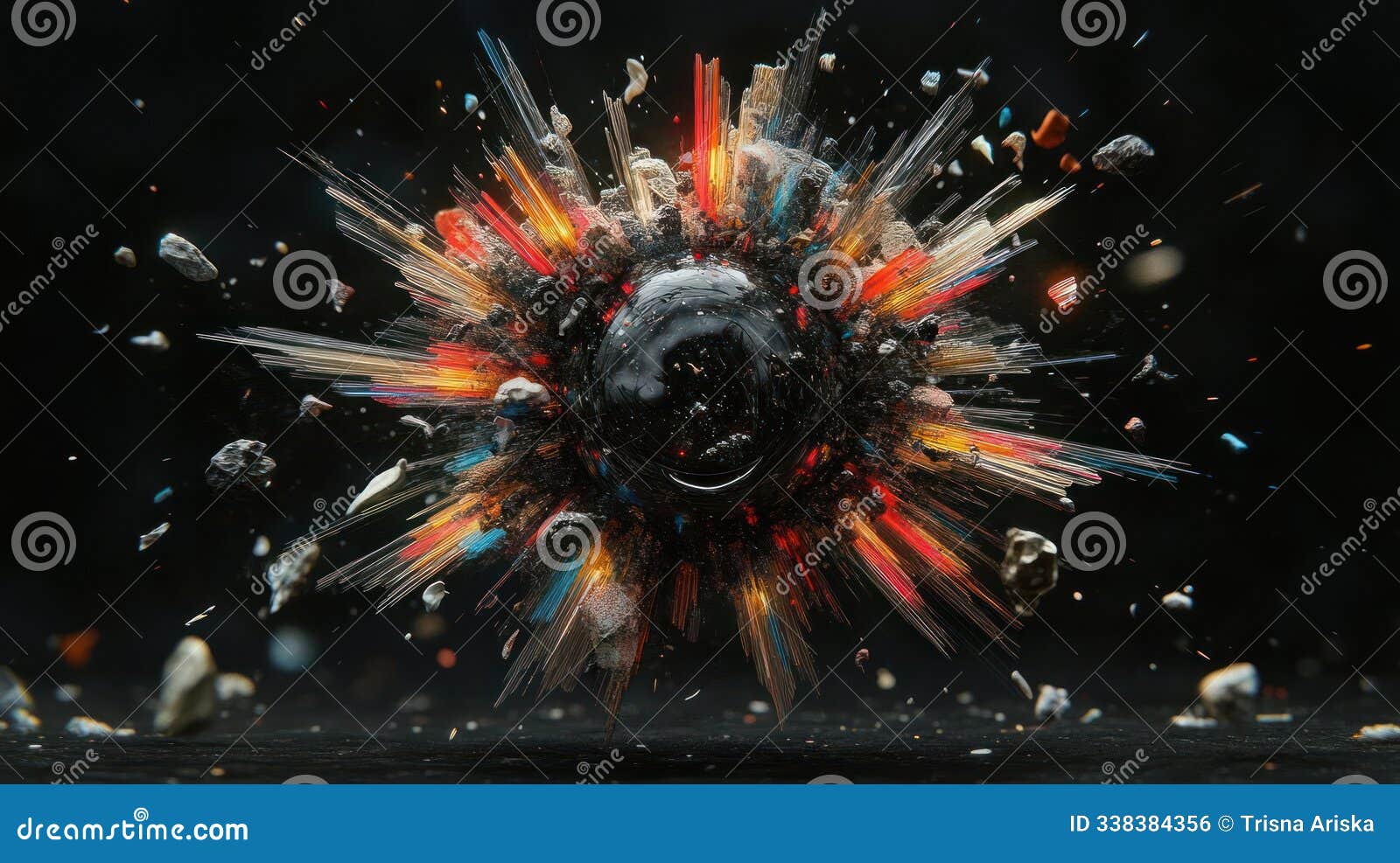 A Dynamic Explosion of Colors and Textures, Representing Energy and ...