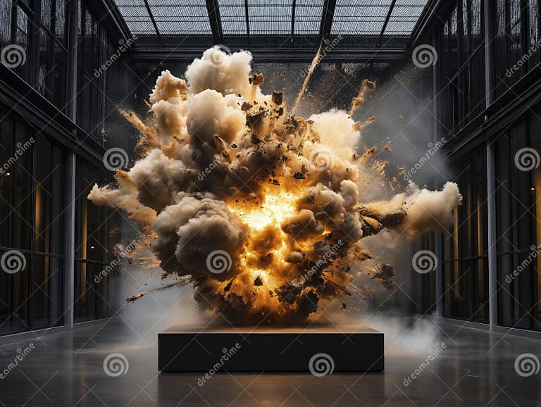 Dynamic Explosion Energizes a Modern Architectural Space with Stunning ...