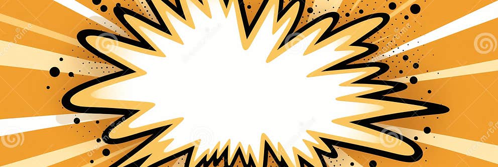Dynamic Explosion Graphic with Vibrant Orange Background and Bold Black ...
