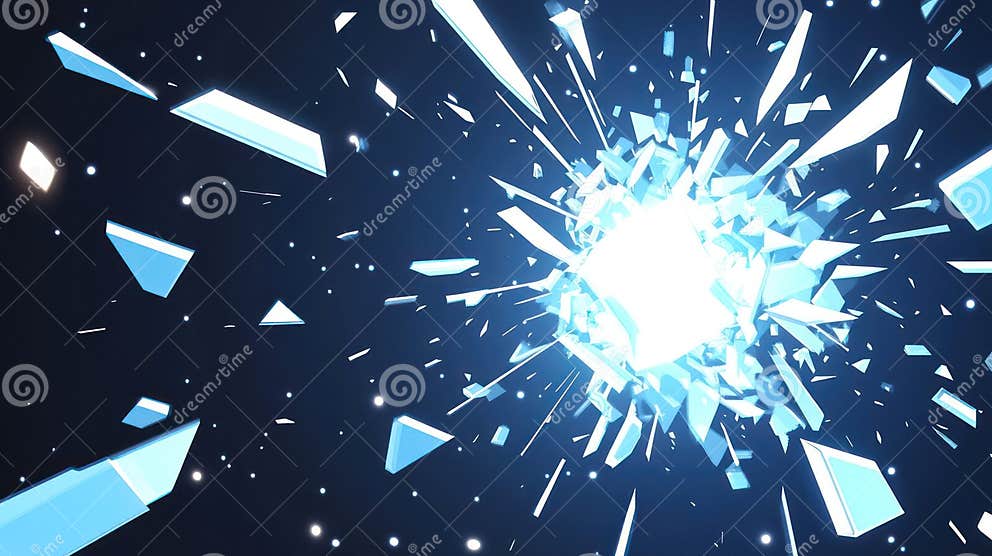 A Dynamic Explosion of Light and Shards, Creating a Sense of Energy and ...