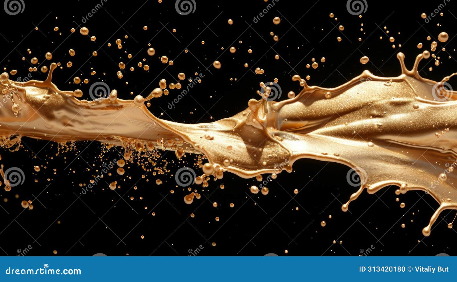 A Dynamic Explosion of Liquid Splashing on a Mysterious Black Canvas ...