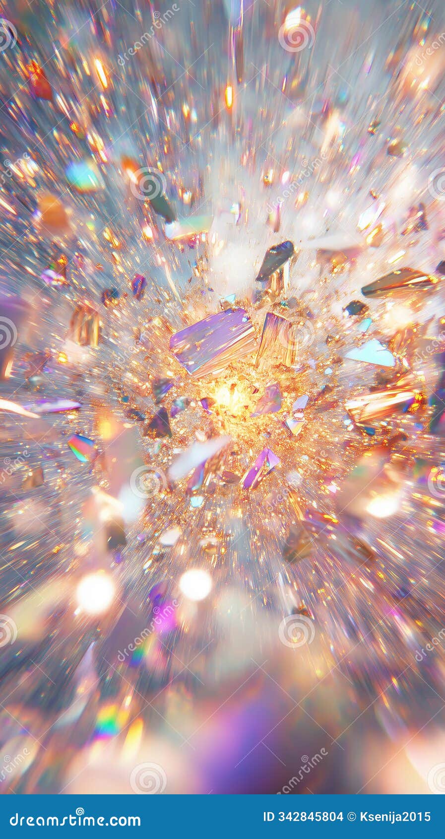 Dynamic Explosion of Pink and Blue Particles Creating a Cosmic Energy ...