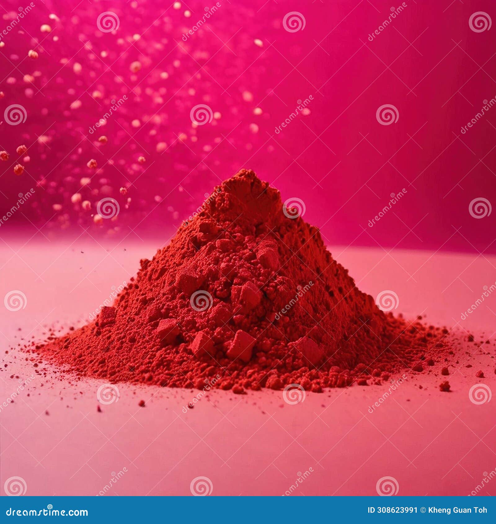 Dynamic Explosion of Red Powder, Bright Color Splash Abstract ...