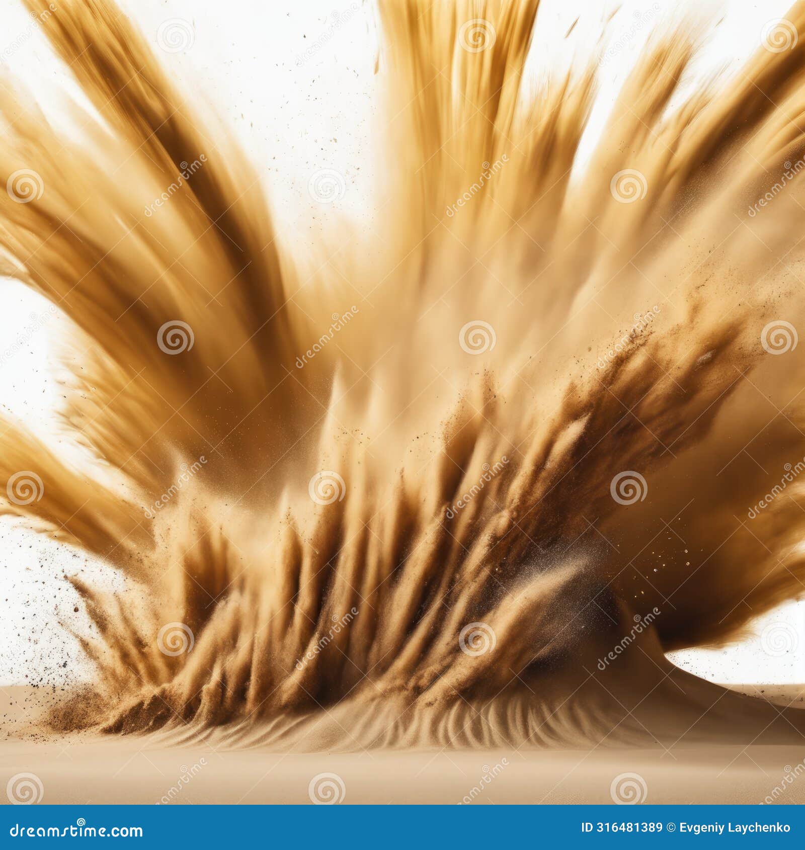 Dynamic Explosion of Sand Captured in a High-Speed Mid-Air Burst Stock ...