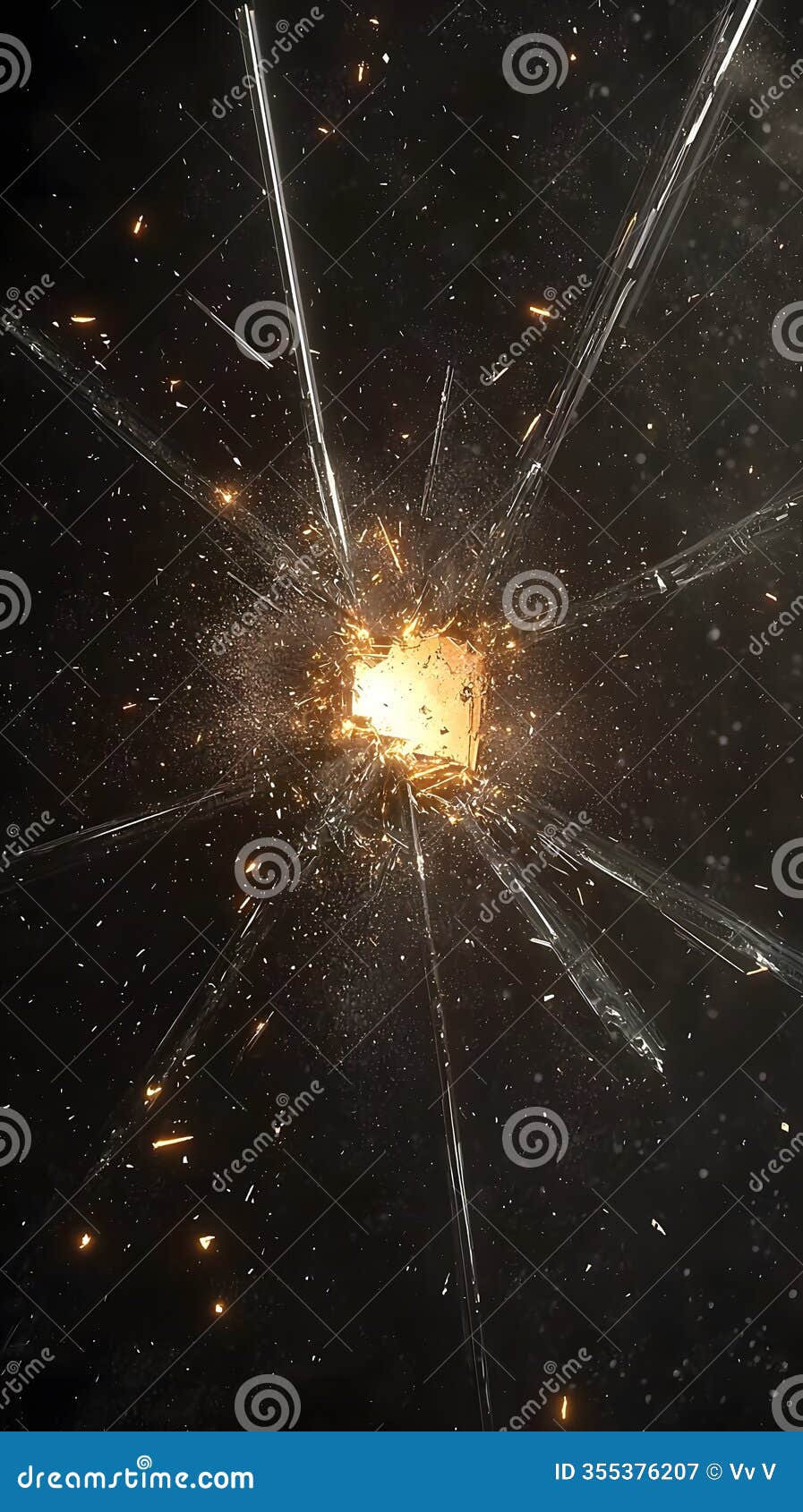 Dynamic Explosion with Vibrant Sparks and Light Stock Illustration ...