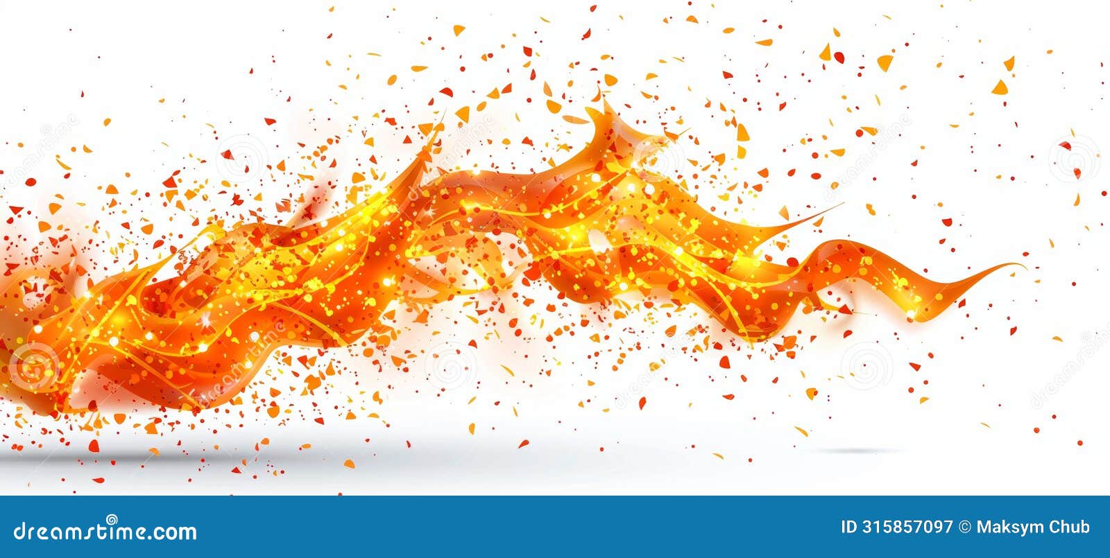 Dynamic Fiery Flames on White Backdrop, Mesmerizing Glow, Scene of ...