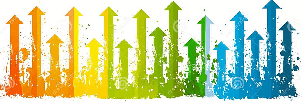 Dynamic Financial Progress Arrows Background with Ample Space for Text ...