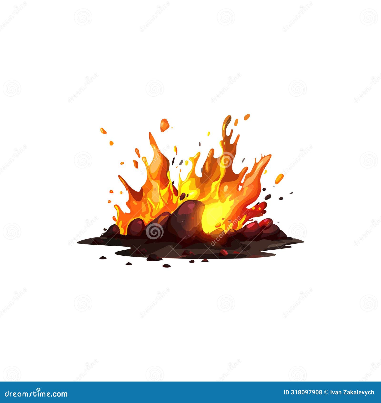 Dynamic Fire Splash With Vibrant Flames And Sparks For Website ...