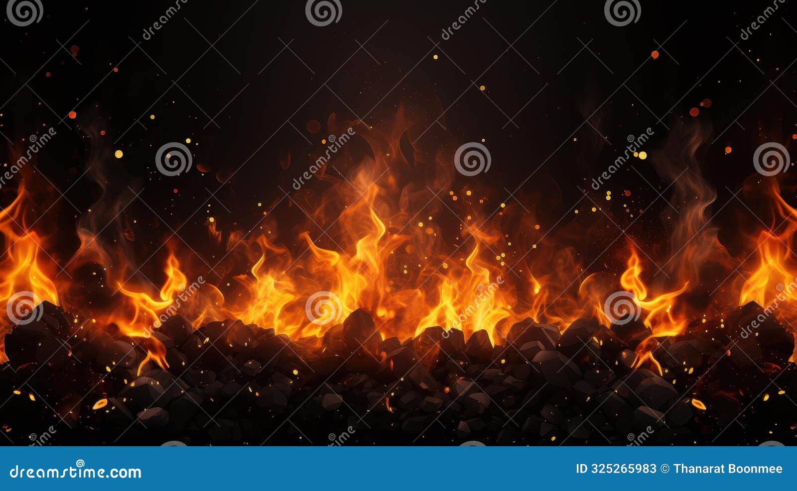 Dynamic Fire Spark Background with Glowing Embers Over a Black Backdrop ...