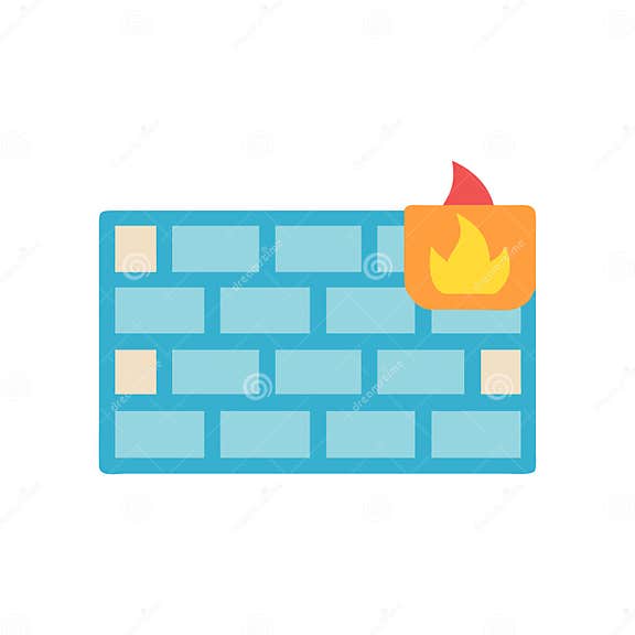 Dynamic Firewall Icon for Network Security Stock Illustration ...