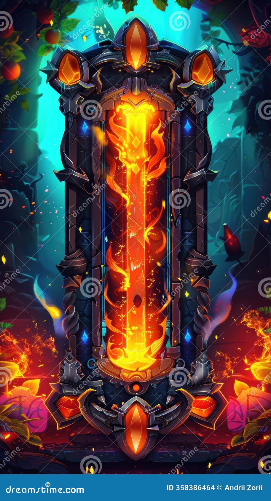 Dynamic Flame-Themed Progress Bar for Mobile Game Boss Battles Design ...