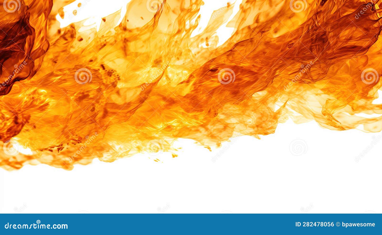 Dynamic Flames: Fiery Motion on a White Background, Generative AI Stock Illustration ...