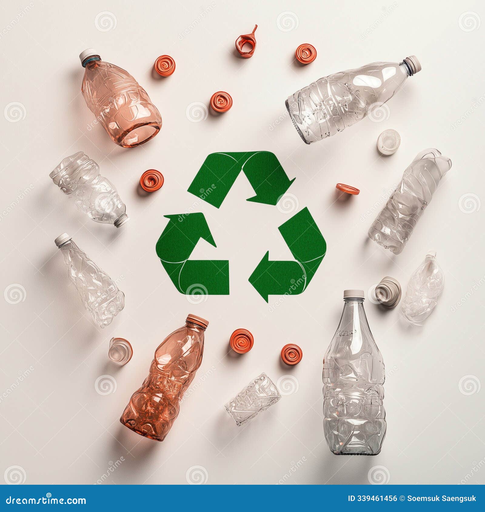 Eco-Friendly Plastic Evolution. Generative AI Stock Illustration ...