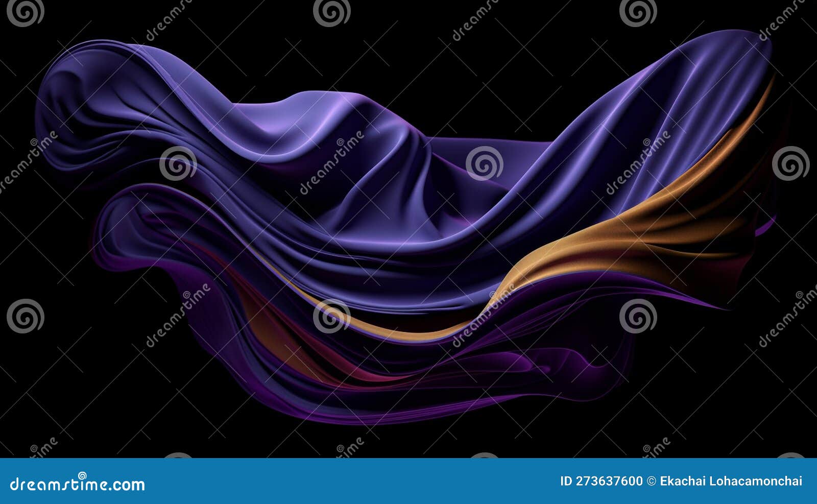 Generative AI. Dynamic and Flowing Artwork Backdrop with a Sleek Purple ...