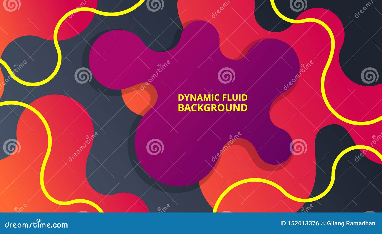 Dynamic Fluid Gradient Background Liquid Shape Composition Stock ...