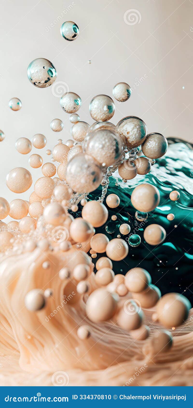 A Dynamic and Fluid Motion of Bubbles and Water Stock Illustration ...