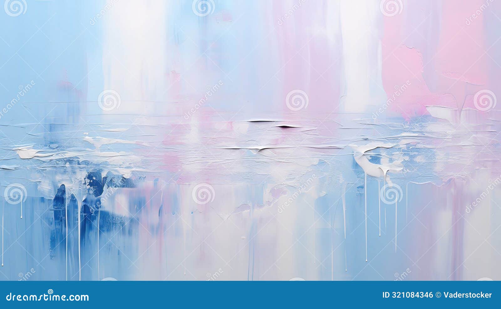 Dynamic Fluidity in Art. Pink, Blue, and White Paint Blobs Create ...