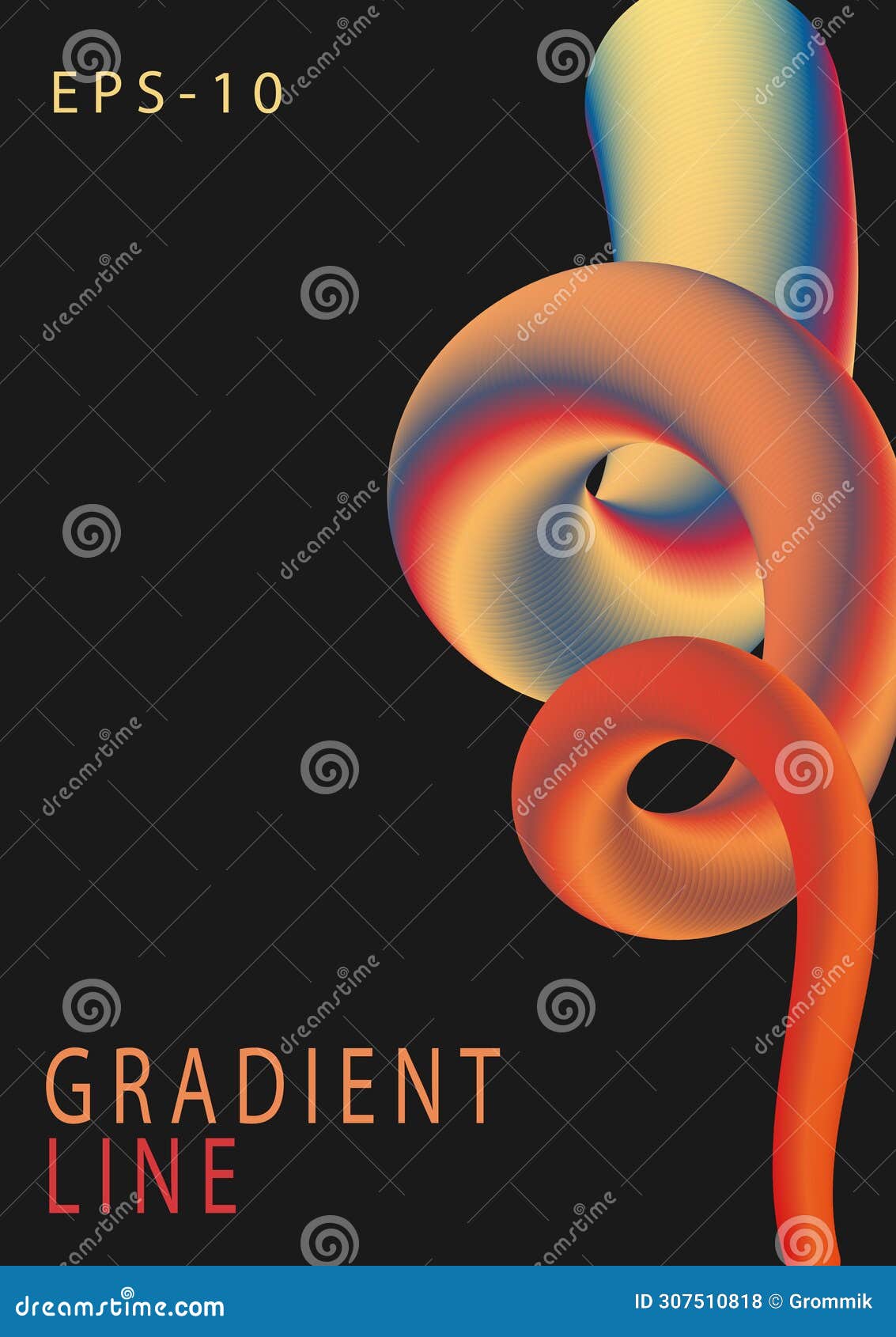 A Dynamic Form of Color Mixing. the Colorful Gradient Design Creates ...