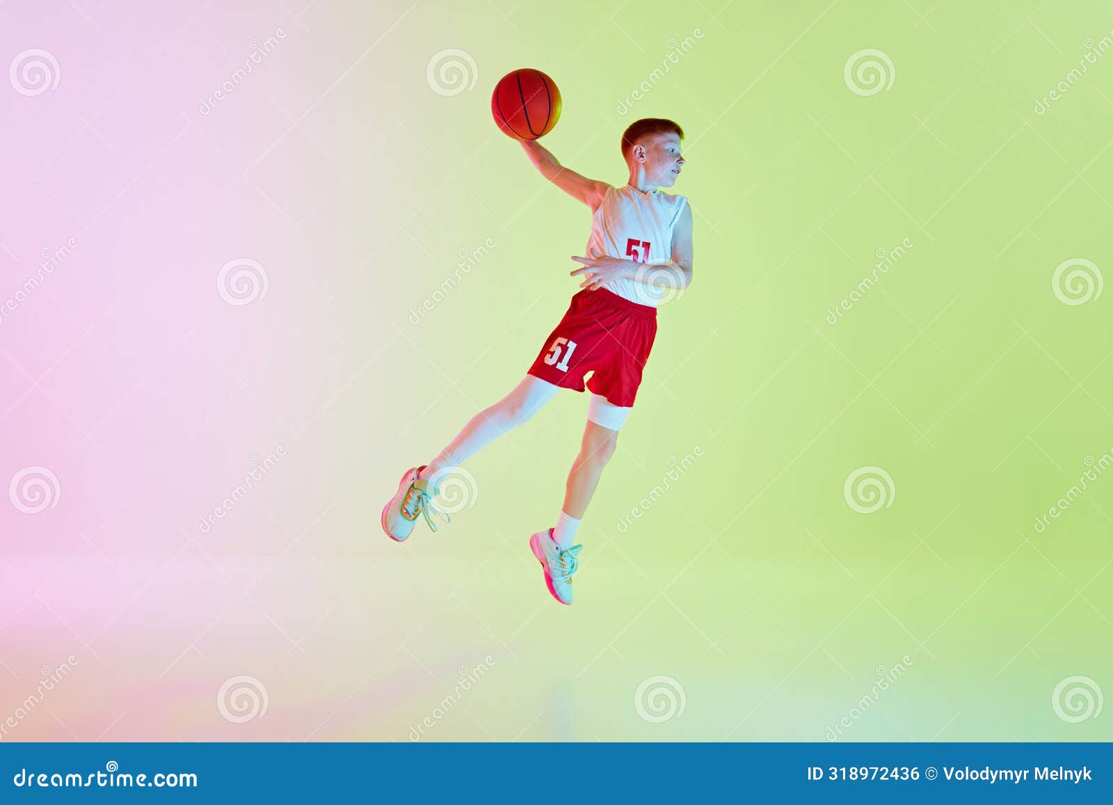 Dynamic Full-length Image of Bot in Uniform, Basketball Player ...