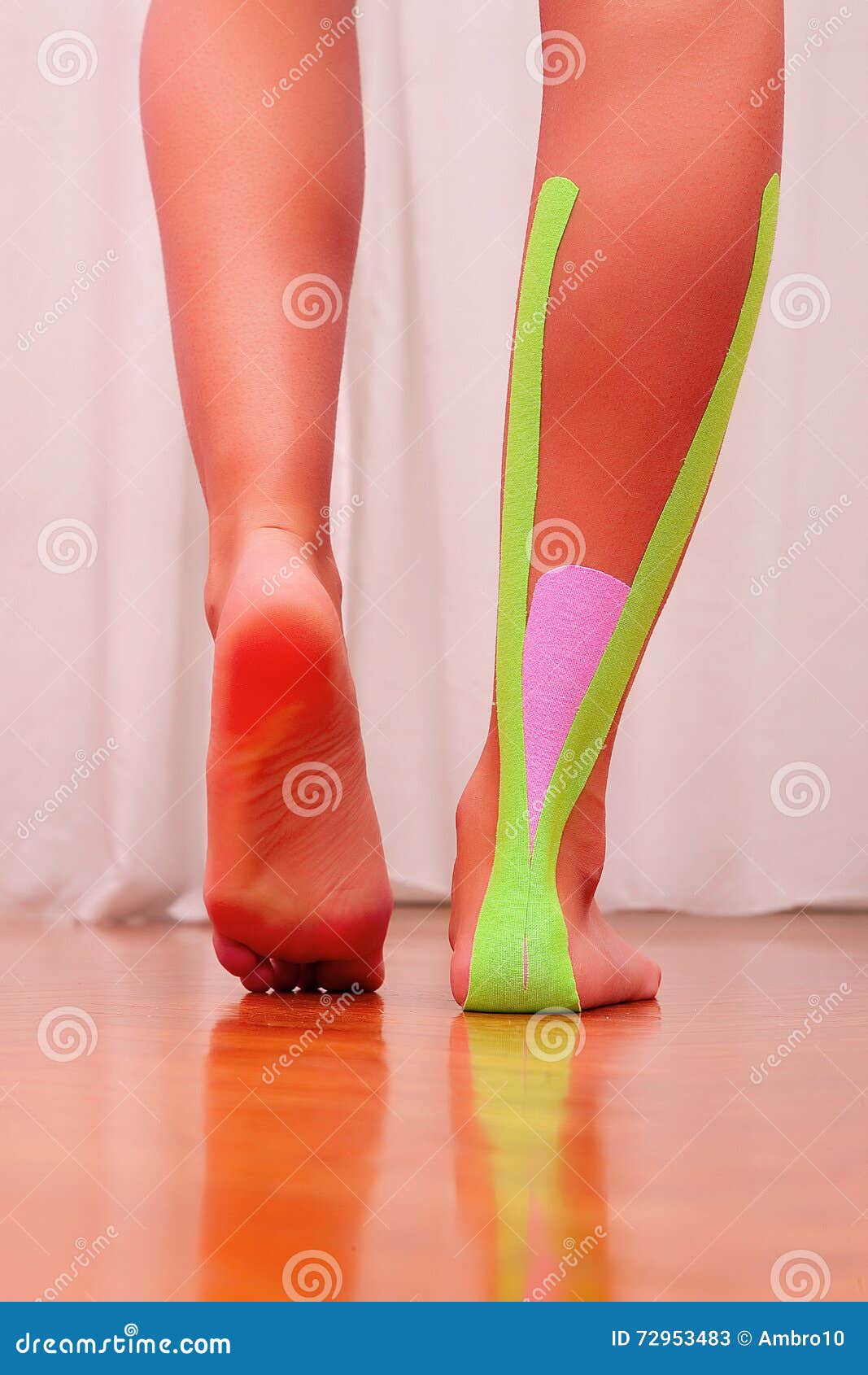 Dynamic Functional Bandage with Taping Stock Image - Image of indoors ...