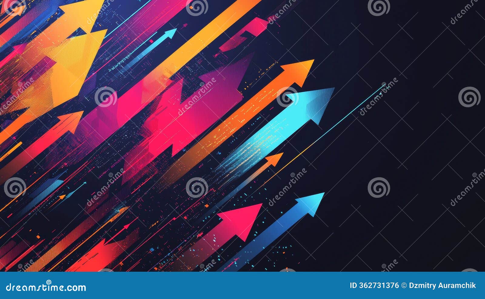 Dynamic Future-Oriented Digital Chart Showcasing Climbing Arrows and ...
