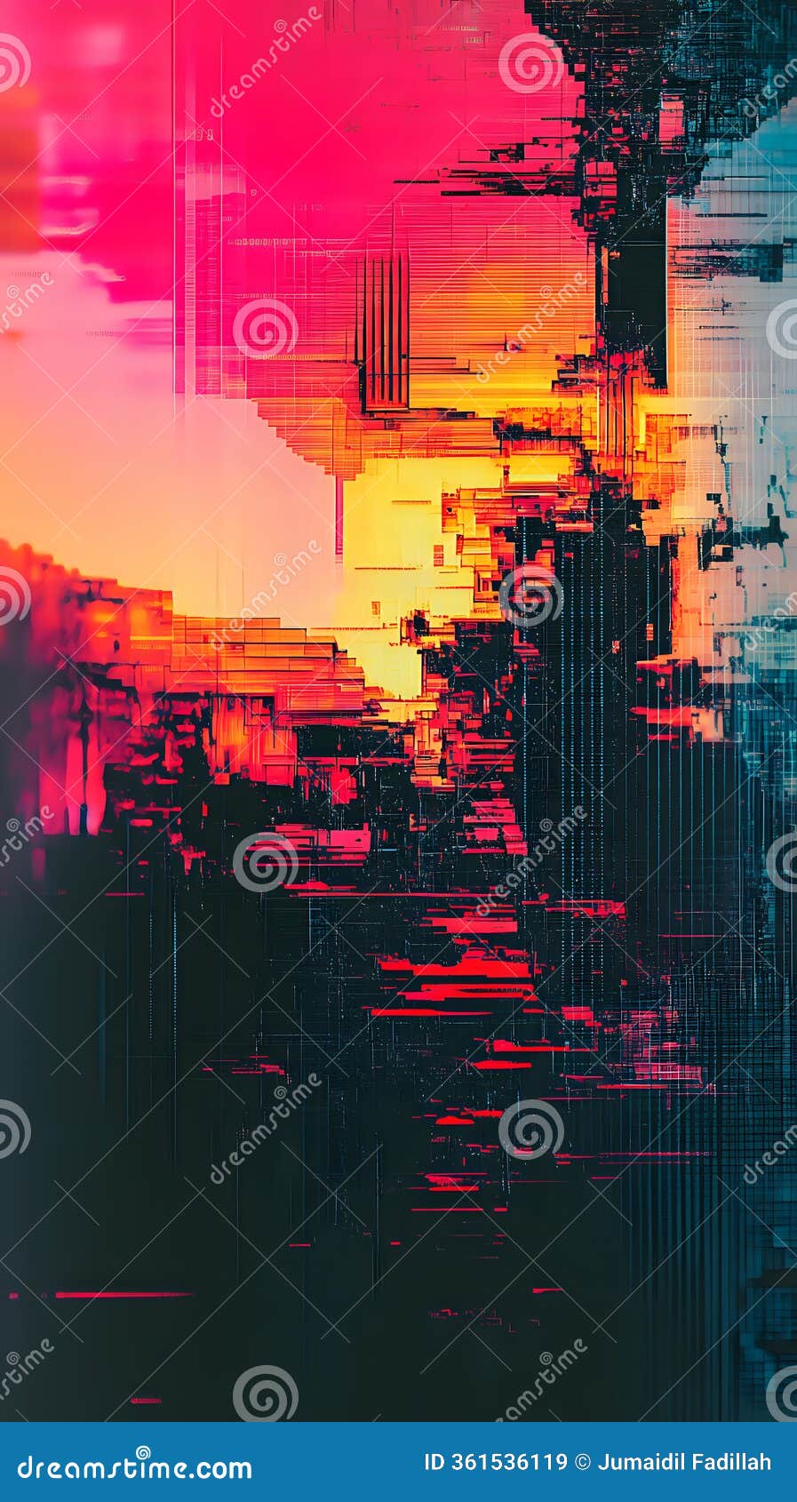 Futuristic Glitch Effect Texture Overlay Background Illustration Art ...