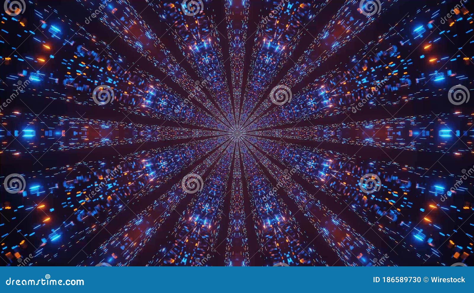 Dynamic Futuristic Illustration with 3D Rendering of Colorful Laser ...