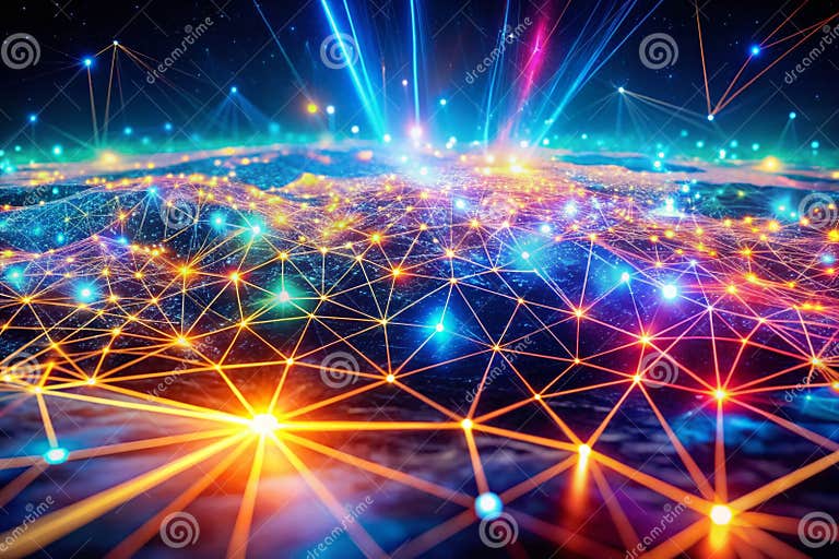 Dynamic Futuristic Network Visualization an Abstract Panoramic View of Interconnected Systems ...