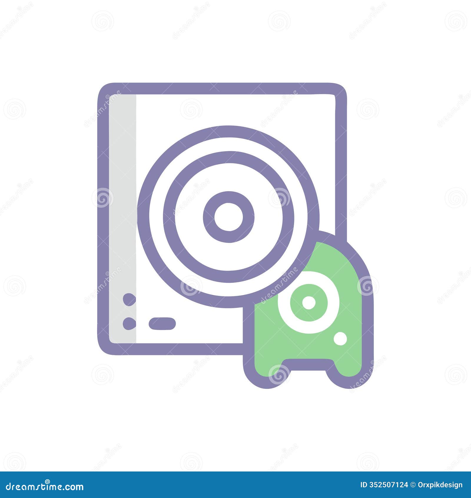 Dynamic Gaming Disk Icon for Retro Games Stock Illustration ...