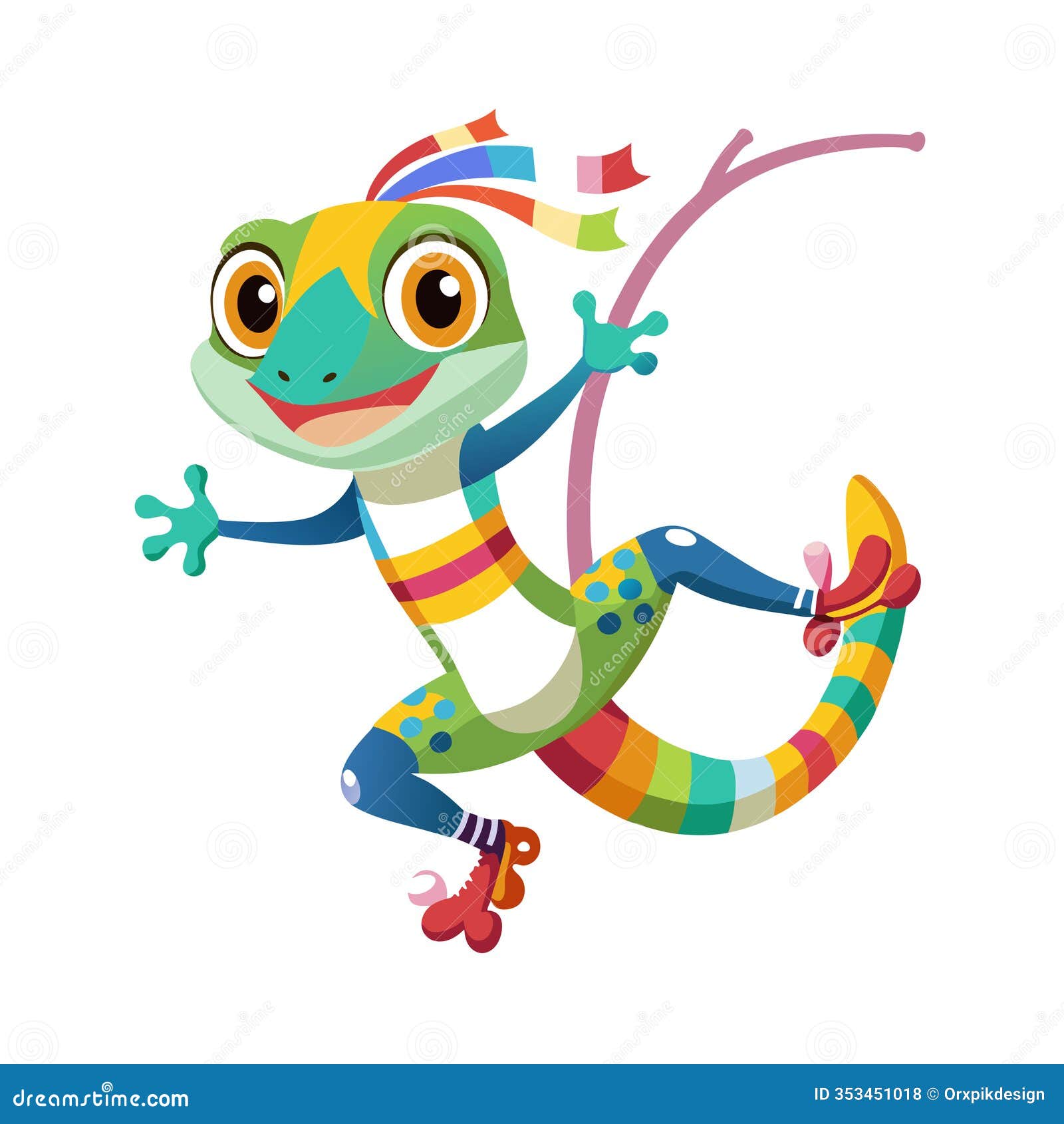 Dynamic Gizmo the Giddy Gecko Character Stock Vector - Illustration of ...