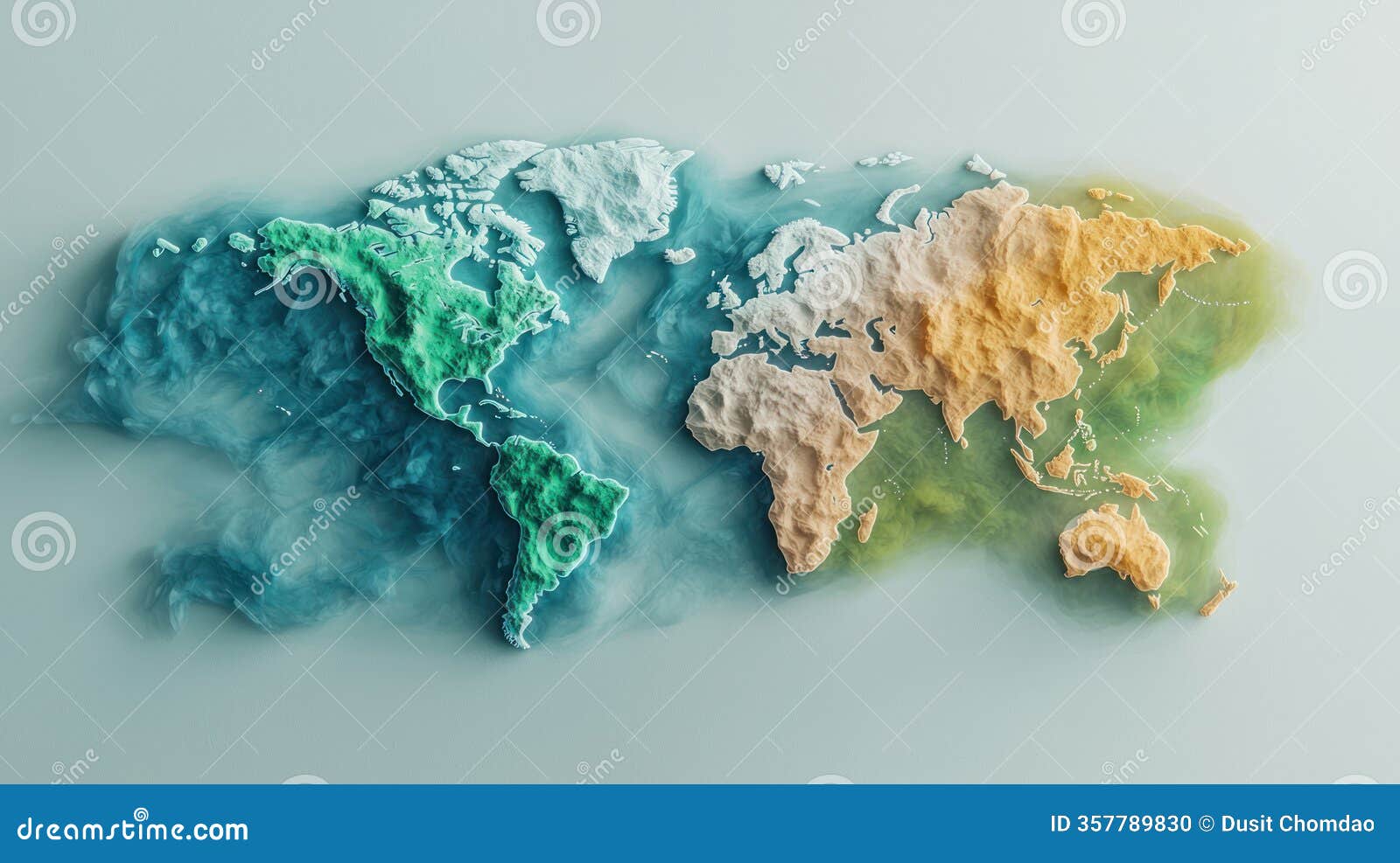 Dynamic Global Map Showcasing Temperature Variations for Climate ...