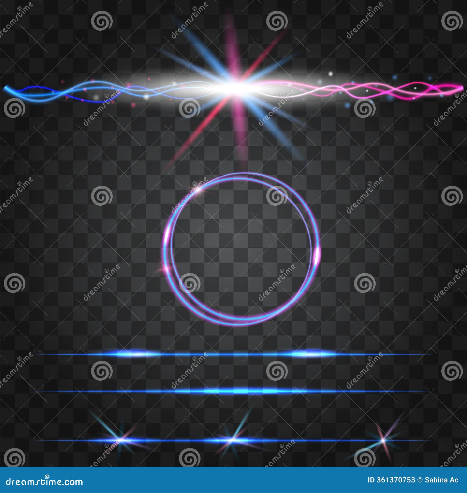 Dynamic Glowing Abstract Light Effects Stock Vector - Illustration of ...