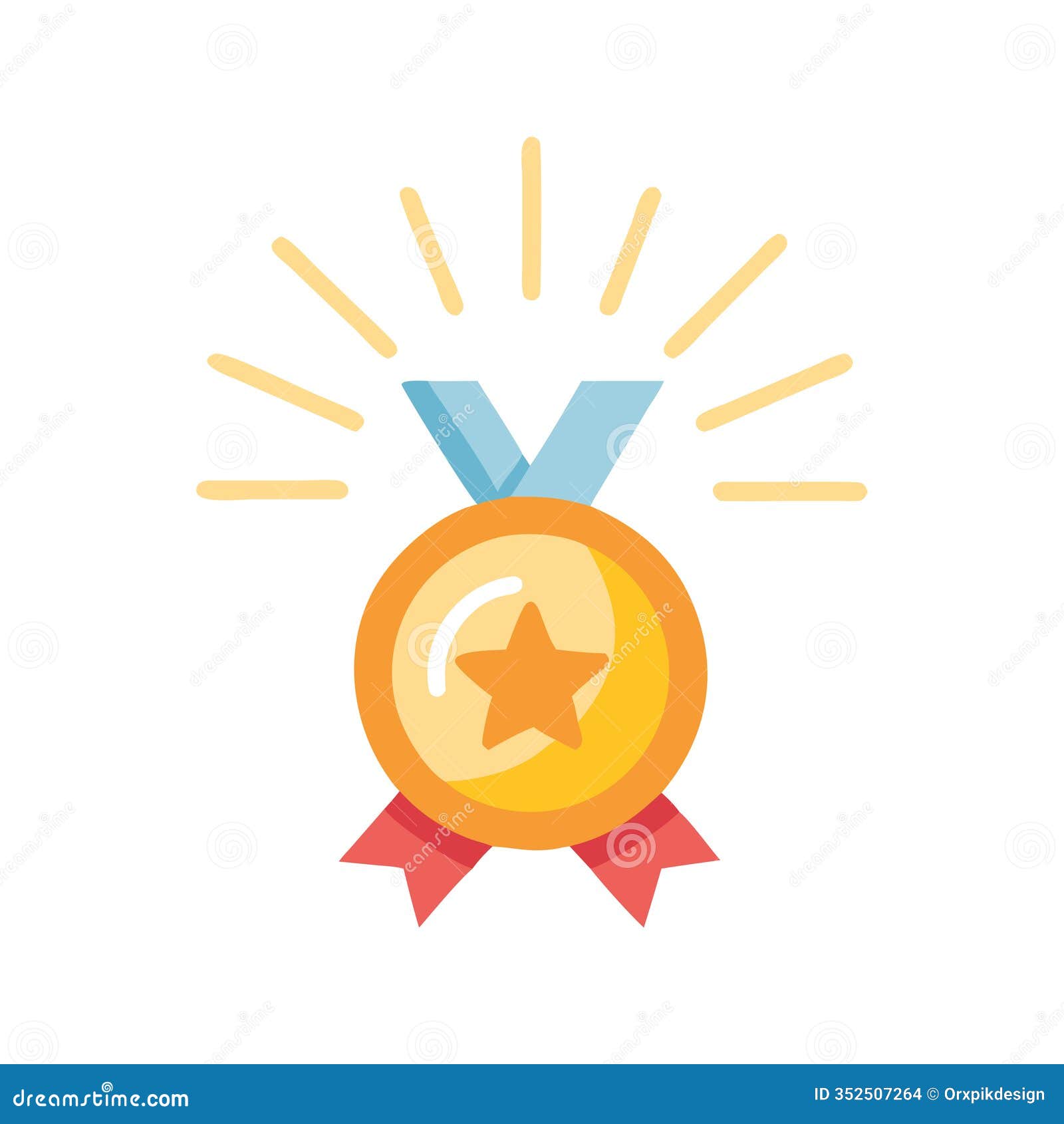 Dynamic Glowing Medal Icon for Achievements Stock Illustration - Illustration of dynamic, medal ...