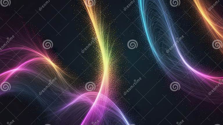 Dynamic Glowing Particles in Abstract Patterns Create an Engaging ...
