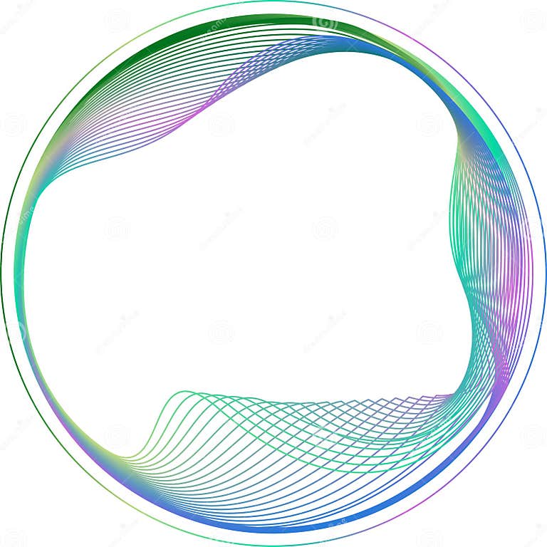 Dynamic Gradient Circle Waves. Abstract Circular Design Featuring ...