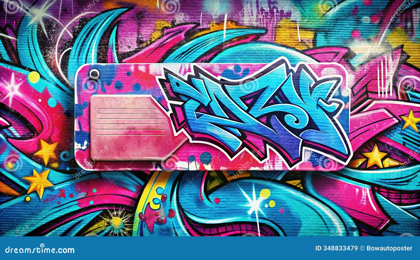Urban Graffiti Tag Customizable Nickname or Identifier for Branding and ...