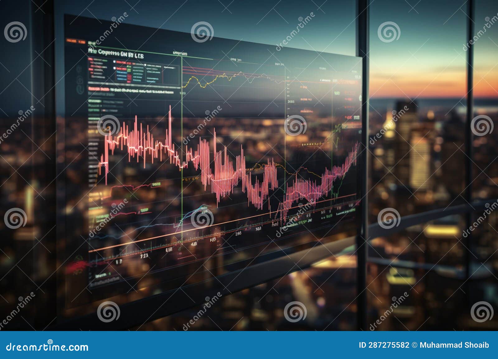A Dynamic 3D Graph Showing Real Time Stock Market Fluctuations With ...
