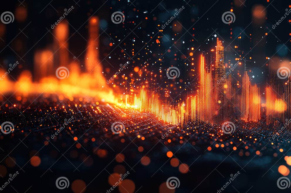 Dynamic Graph Visualization Showcasing Growth and Data Analysis Stock ...