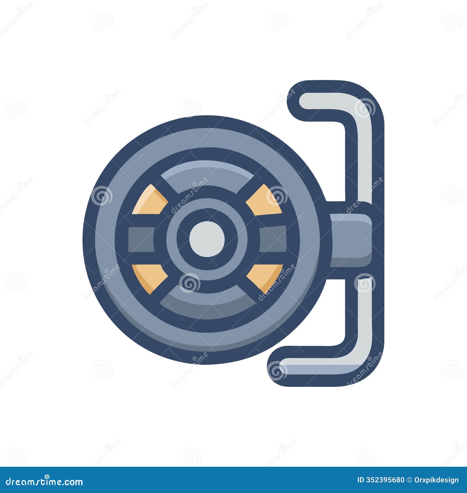 Dynamic Cable Reel Design Graphic Stock Illustration - Illustration of ...