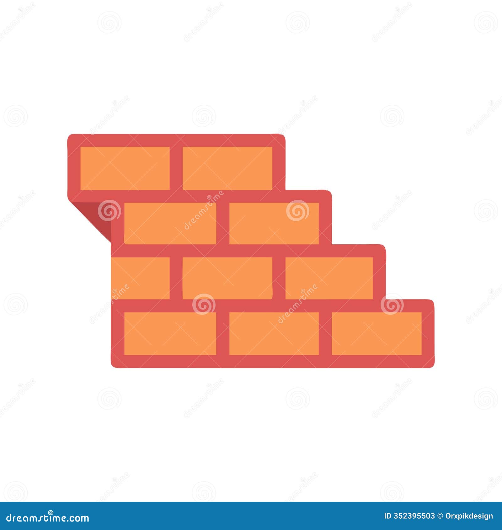 Dynamic Brick Graphic Design Stock Illustration - Illustration of flat ...