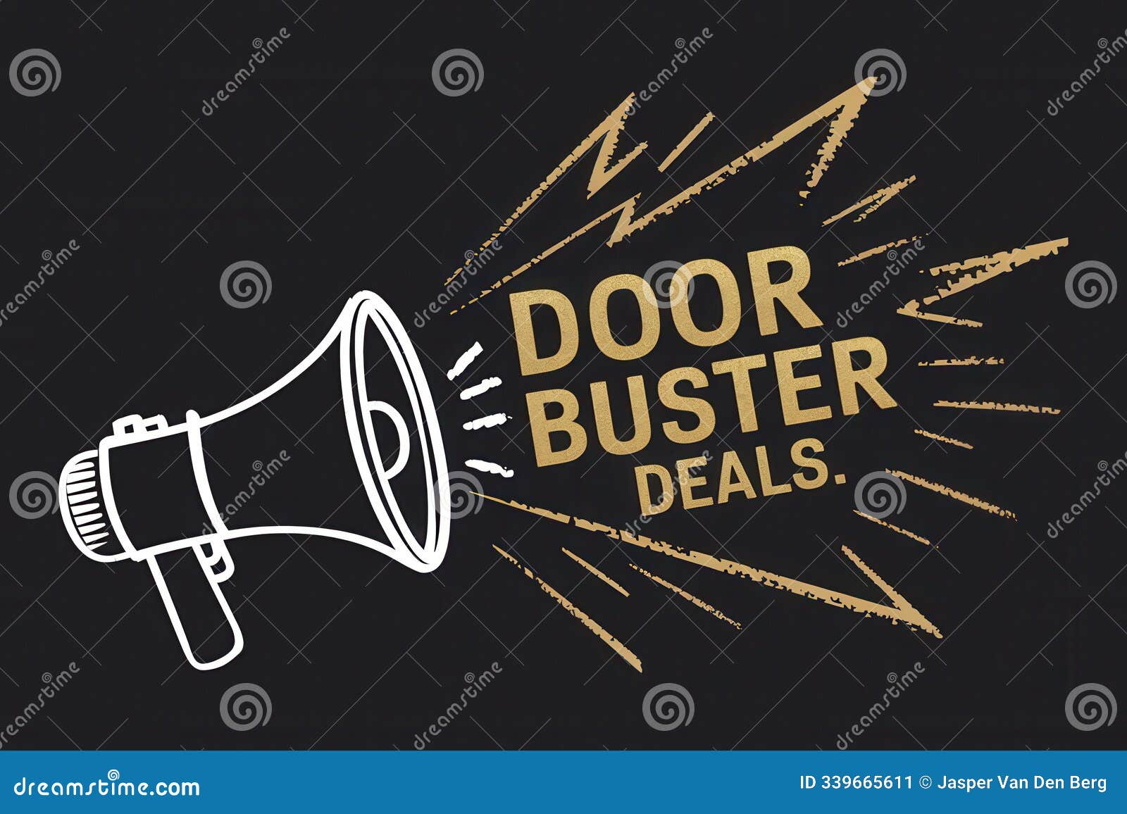 Bold Megaphone Illustration Black Friday Door Buster Deals - Eye ...