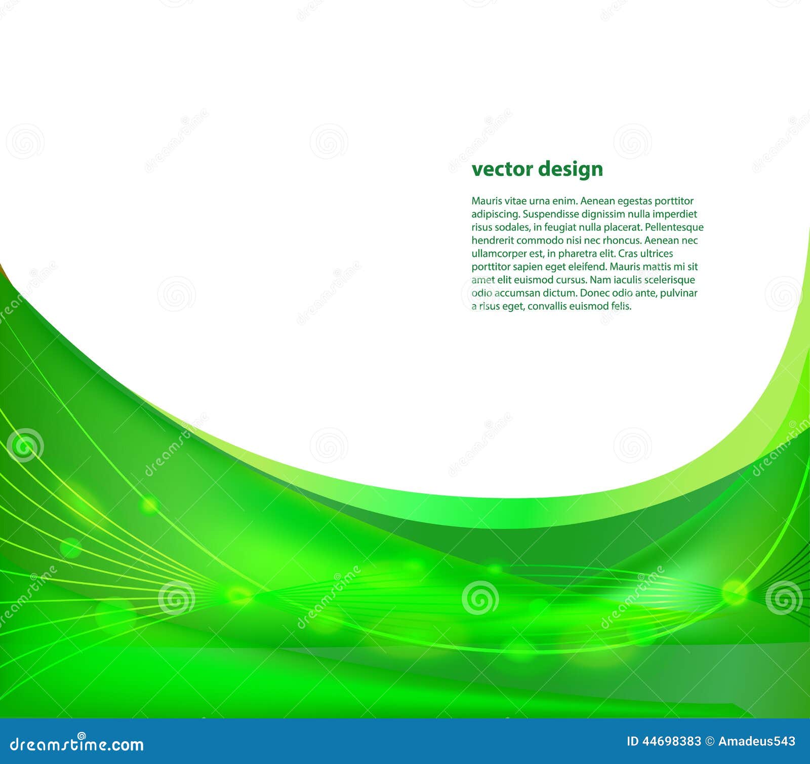 Dynamic green background stock vector. Illustration of flow - 44698383