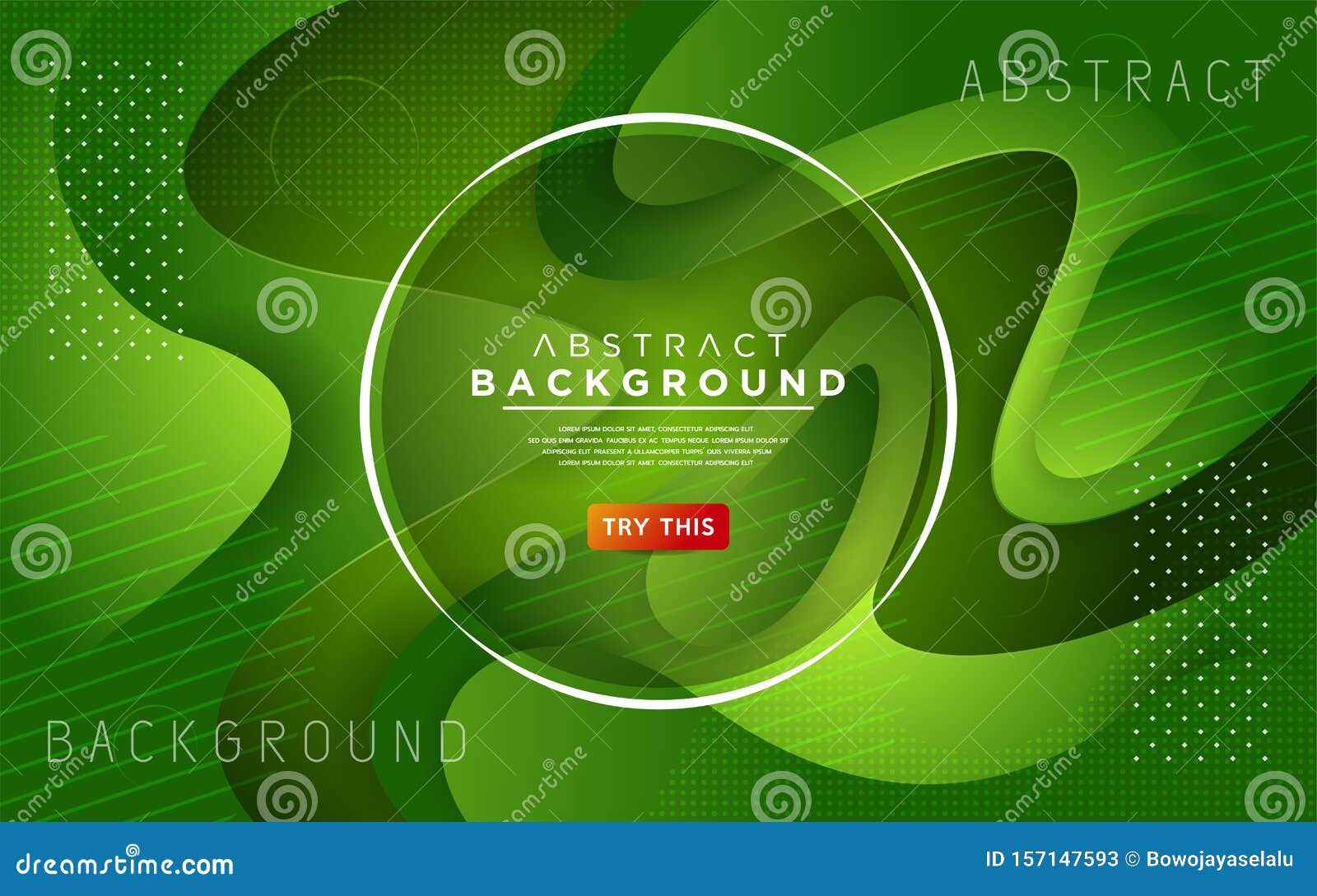 Dynamic Green 3D Textured Style Background Design Stock Vector ...
