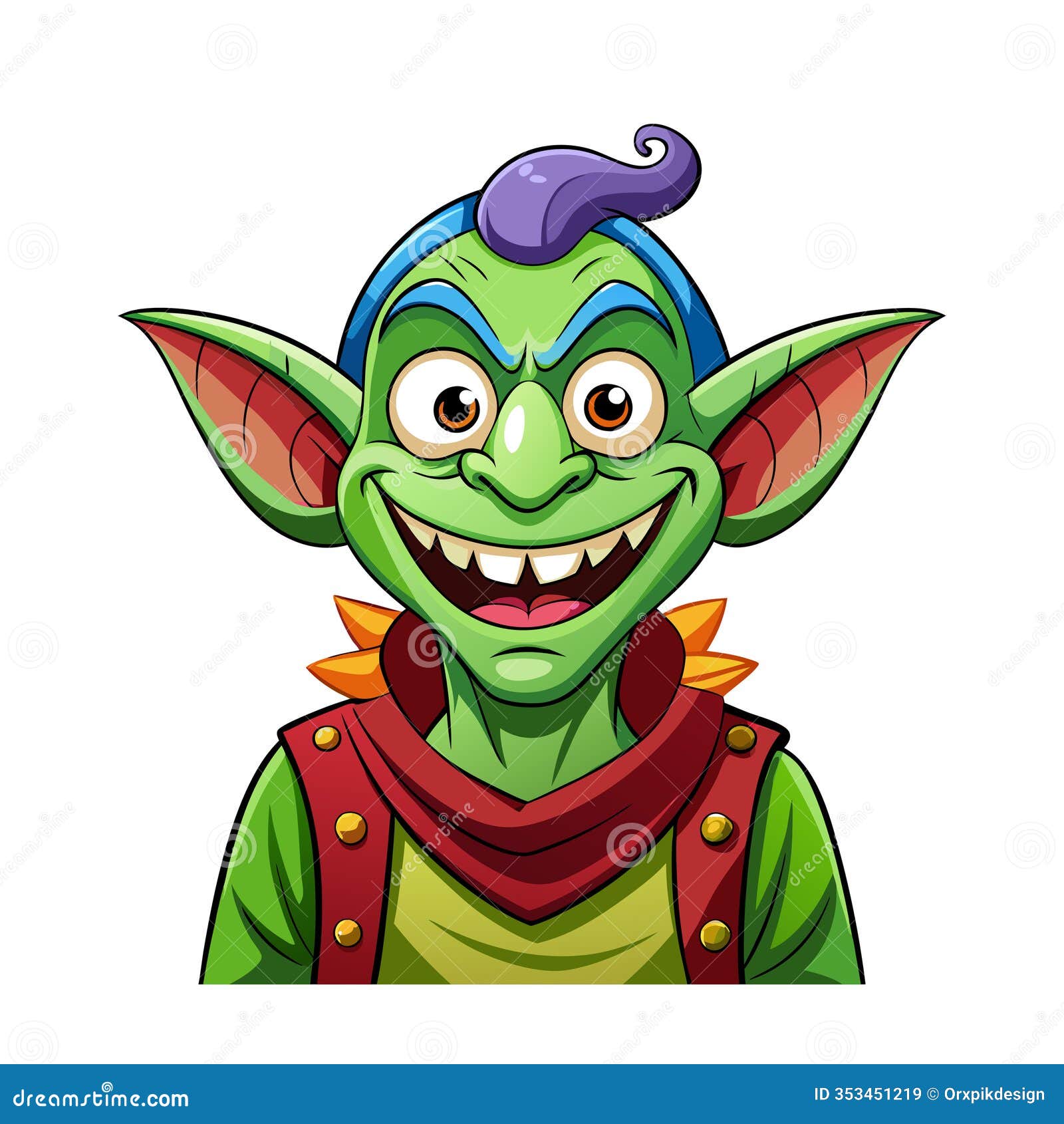 Dynamic Grimble the Giggly Goblin Character Stock Vector - Illustration ...