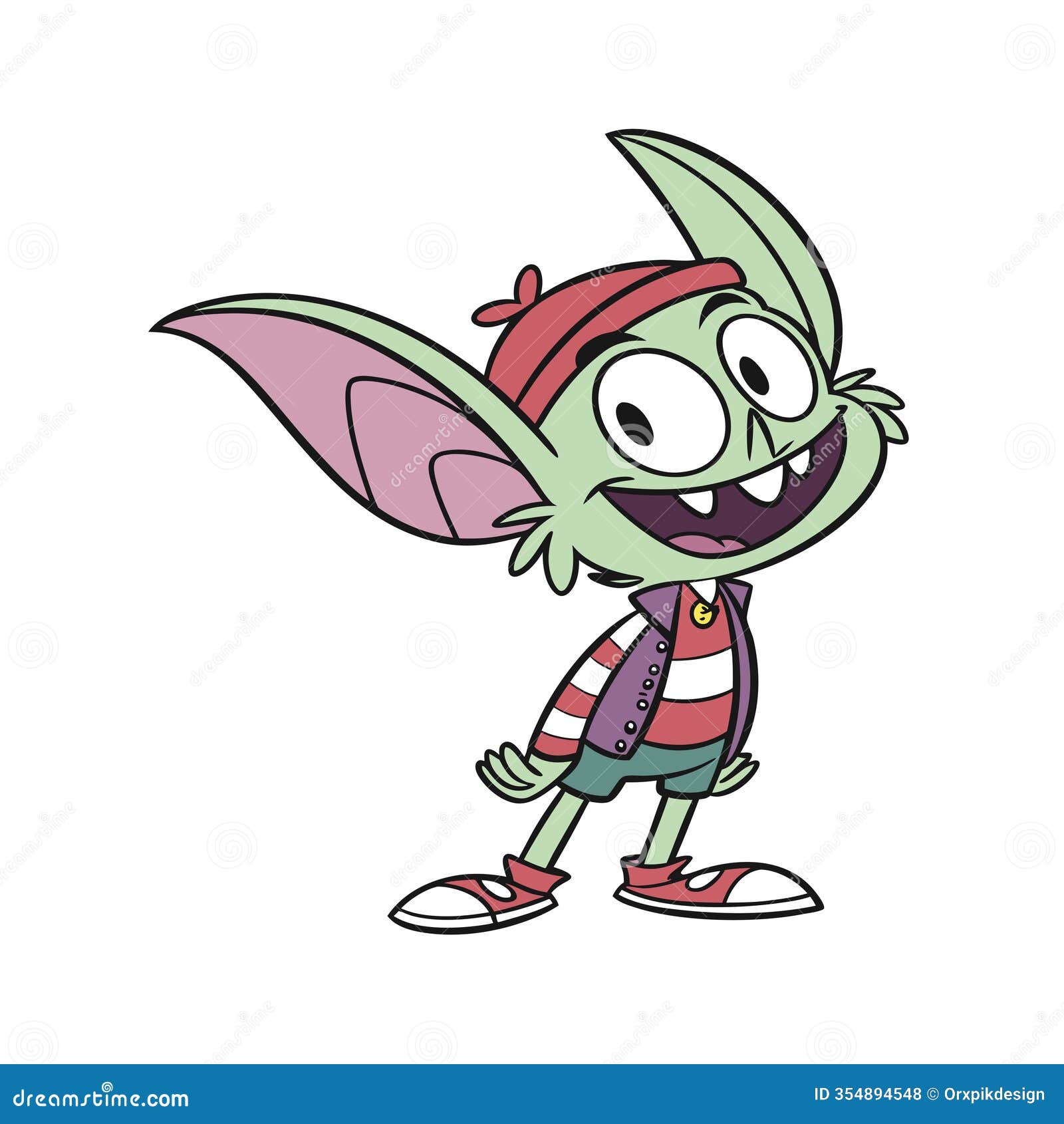 Dynamic Grimble the Giggly Goblin Character Stock Vector - Illustration ...